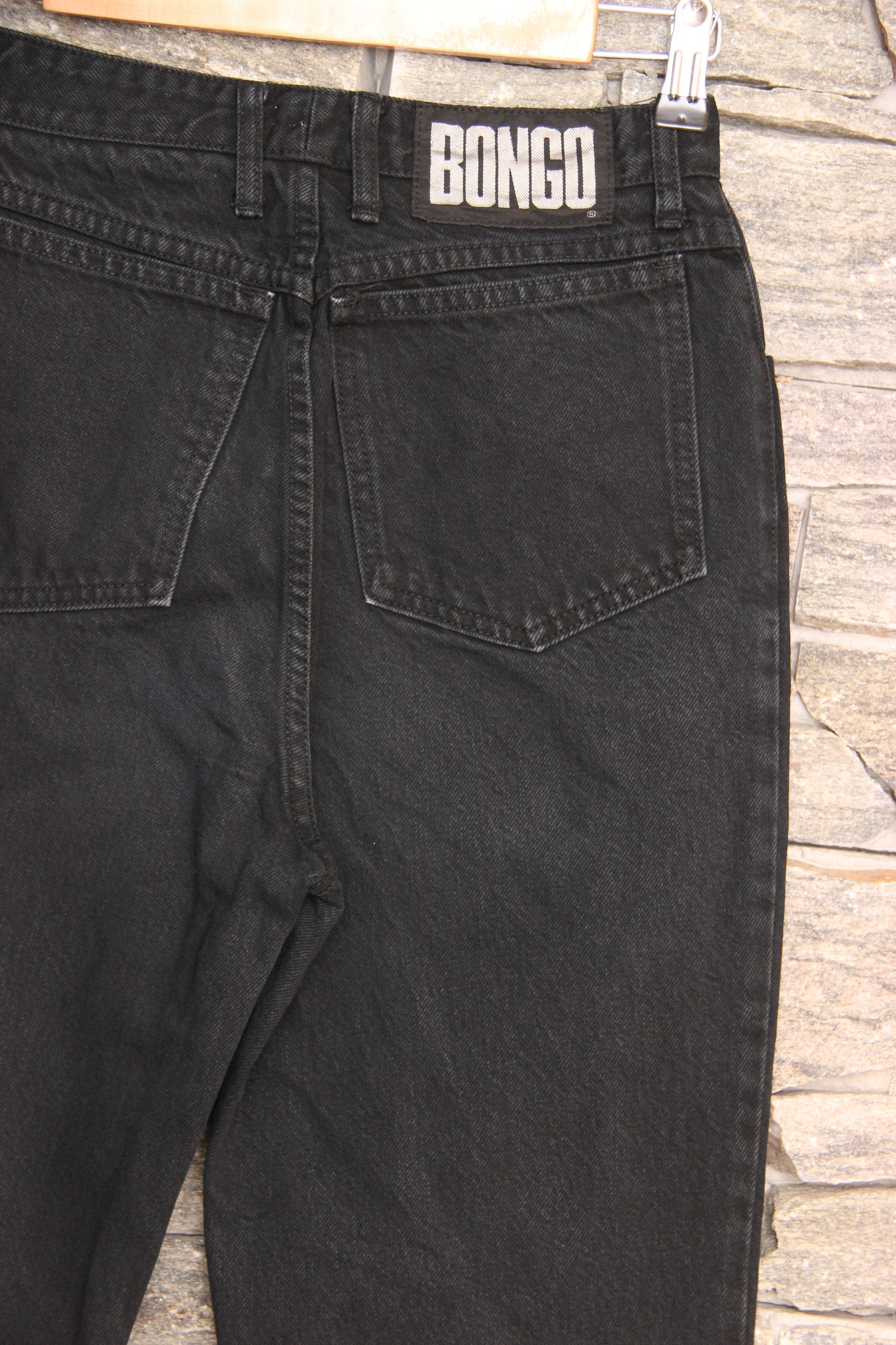 Vintage Bongo Jeans , 27 Waist , Button Fly Jeans , Black Jeans , High ...
