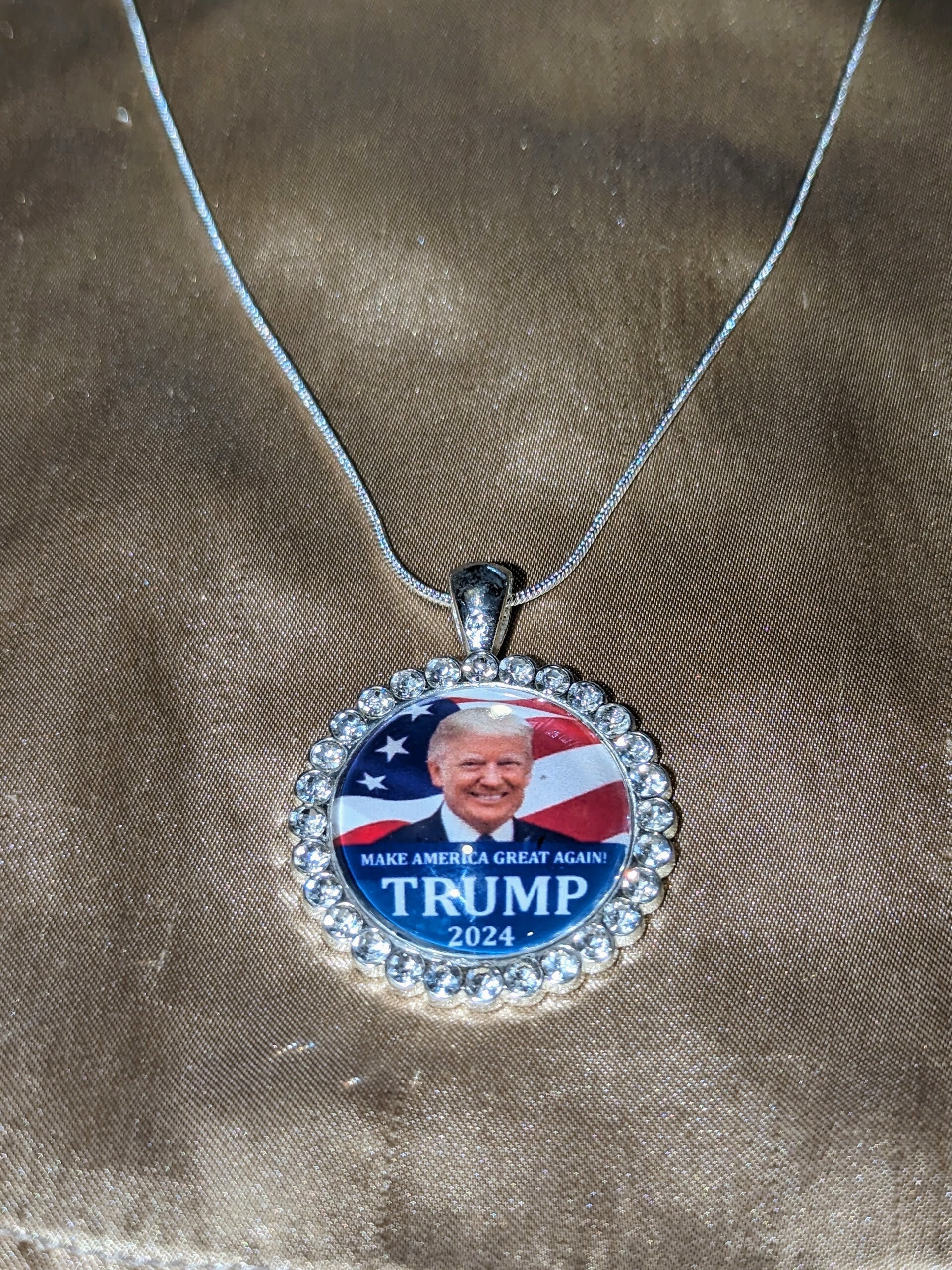 TRUMP 2024 Bling Necklace FREE Shipping - Etsy