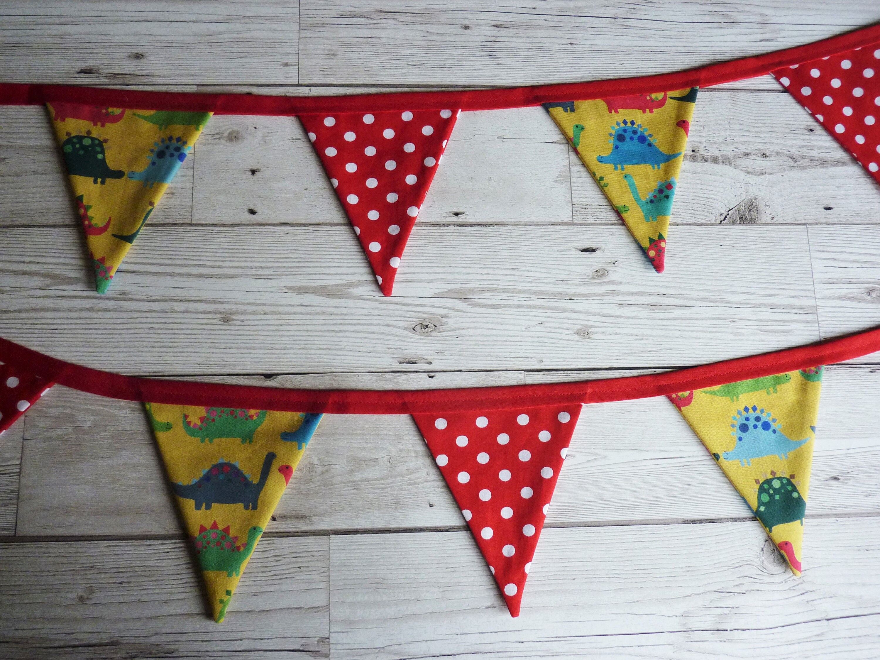 Handmade Dinosaur Red and Ochre Bedroom Decor Birthday Party Mini ...
