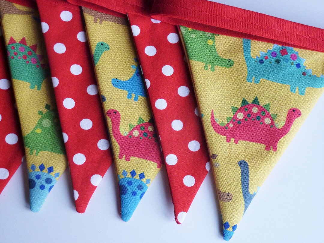 Handmade Dinosaur Red and Ochre Bedroom Decor Birthday Party Mini ...