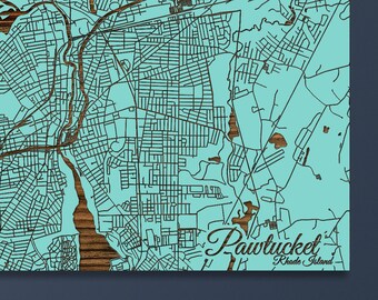 Pawtucket Rhode Island Map Pittsburgh Map Company - Etsy