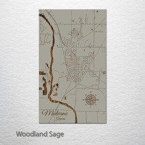 Kansas: Mulvane Street Map| Wood Wall Decor - Etsy