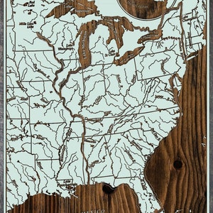 Americas Great Loop Map, Great Loop Wall Art, America’s Great Loop Wood ...