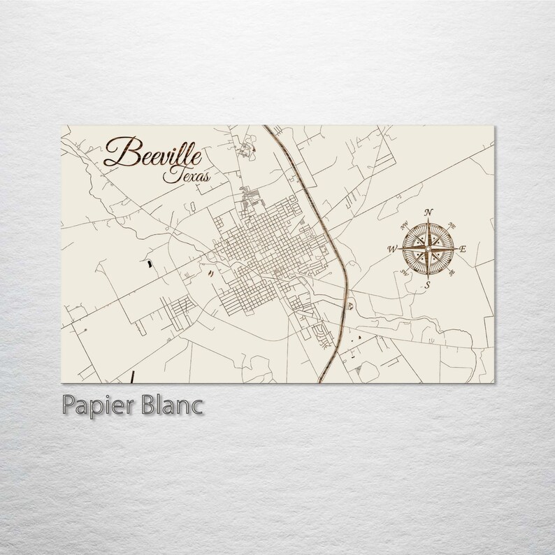 Texas: Beeville Street Map| Wood Wall Decor - Etsy