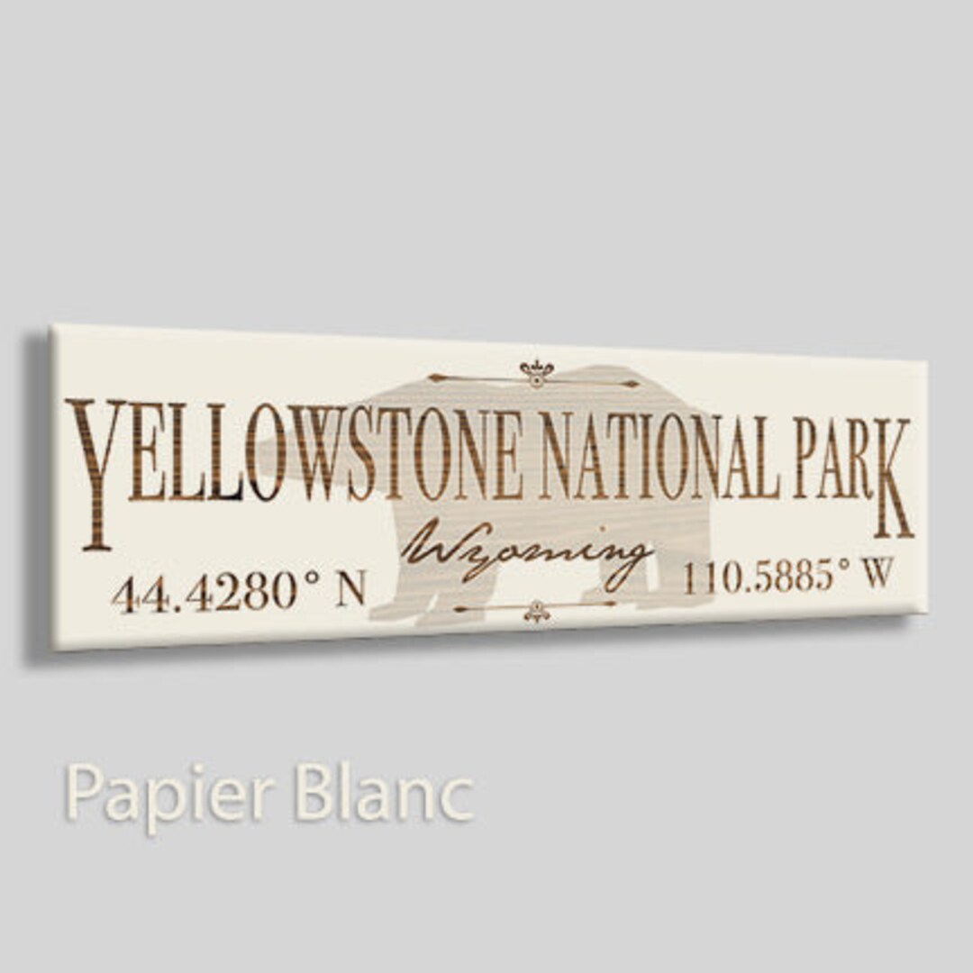 Yellowstone Wyoming Wood Wall Decor: Engraved City Plaque - Etsy