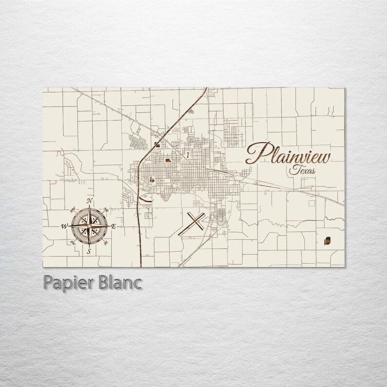 Texas: Plainview Street Map| Wood Wall Decor - Etsy