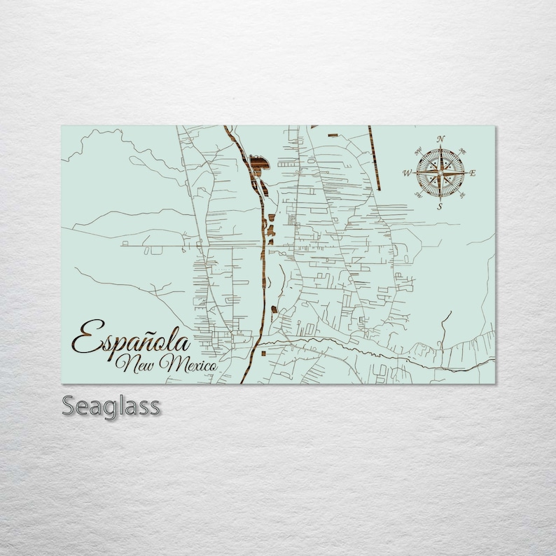 New Mexico: Espanola Street Map| Wood Wall Decor - Etsy