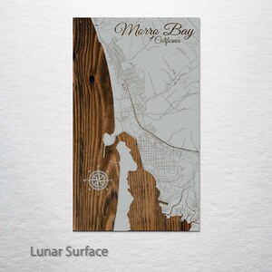 Morro Bay, California Street Map | Wood Engraved Maps, Wall Art| Wood ...