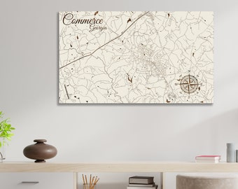 Map of Commerce Georgia - Etsy