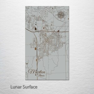 Morton Illinois Street Map: Wood Engraved Wall Art - Etsy