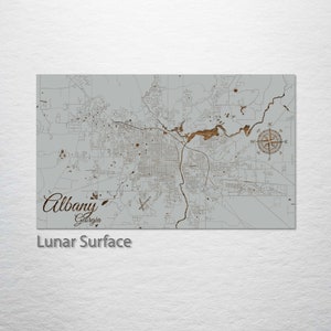 Albany, Georgia Street Map | Wood Engraved Maps, Wall Art| Wood Wall ...