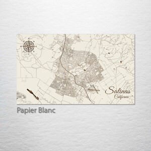 Salinas, California Street Map | Wood Wall Art | Wood Wall Map | Wood ...