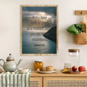 Matthew 17:20 Bible Verse | 3D Elevated Art Prints on Premium Pine Wood ...