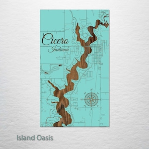 Cicero, Indiana Street Map | Wood Engraved Map | Wall Art| Wood Wall ...