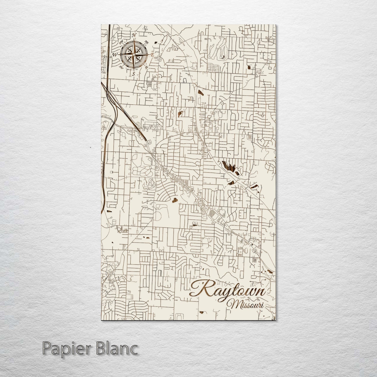 Missouri: Raytown Street Map| Wood Wall Decor - Etsy