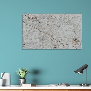 Conyers, Georgia Street Map: Wood Engraved Wall Art - Etsy