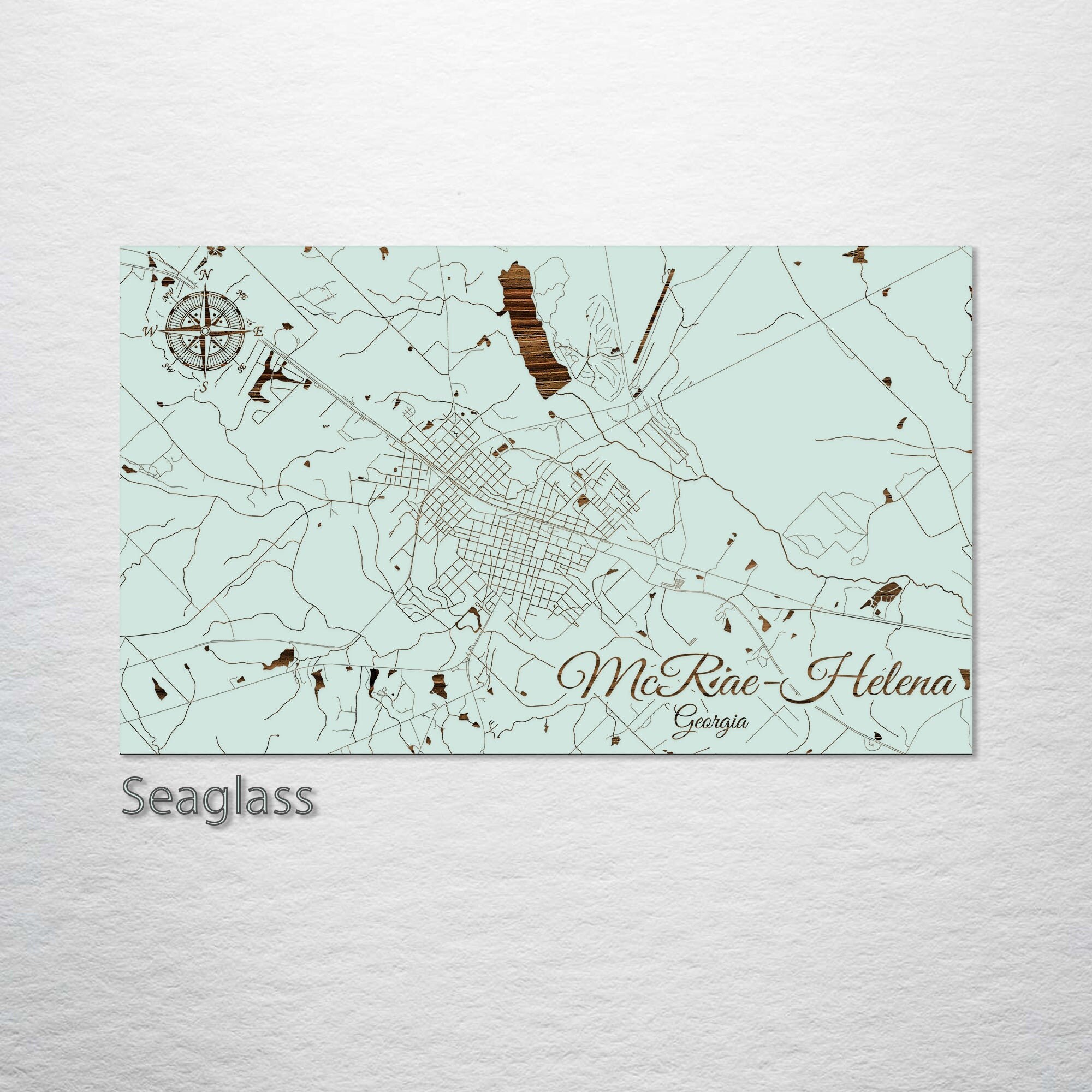Mcrae Georgia Street Map: Wood Engraved Wall Art - Etsy