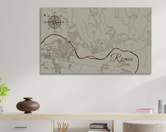 Wooden Map of Roma - Etsy