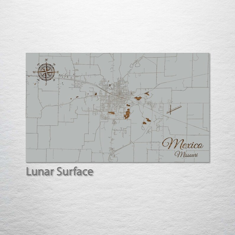 Missouri: Mexico Street Map| Wood Wall Decor - Etsy