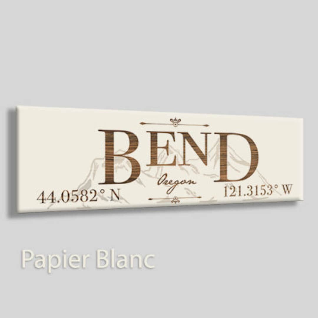 Oregon: Bend Stick (12"x3.75")| Wood Wall Decor | Decorative City ...