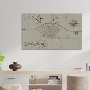 Fort Stockton, Texas Street Map | Wood Wall Decor | Home Decor | Wood ...
