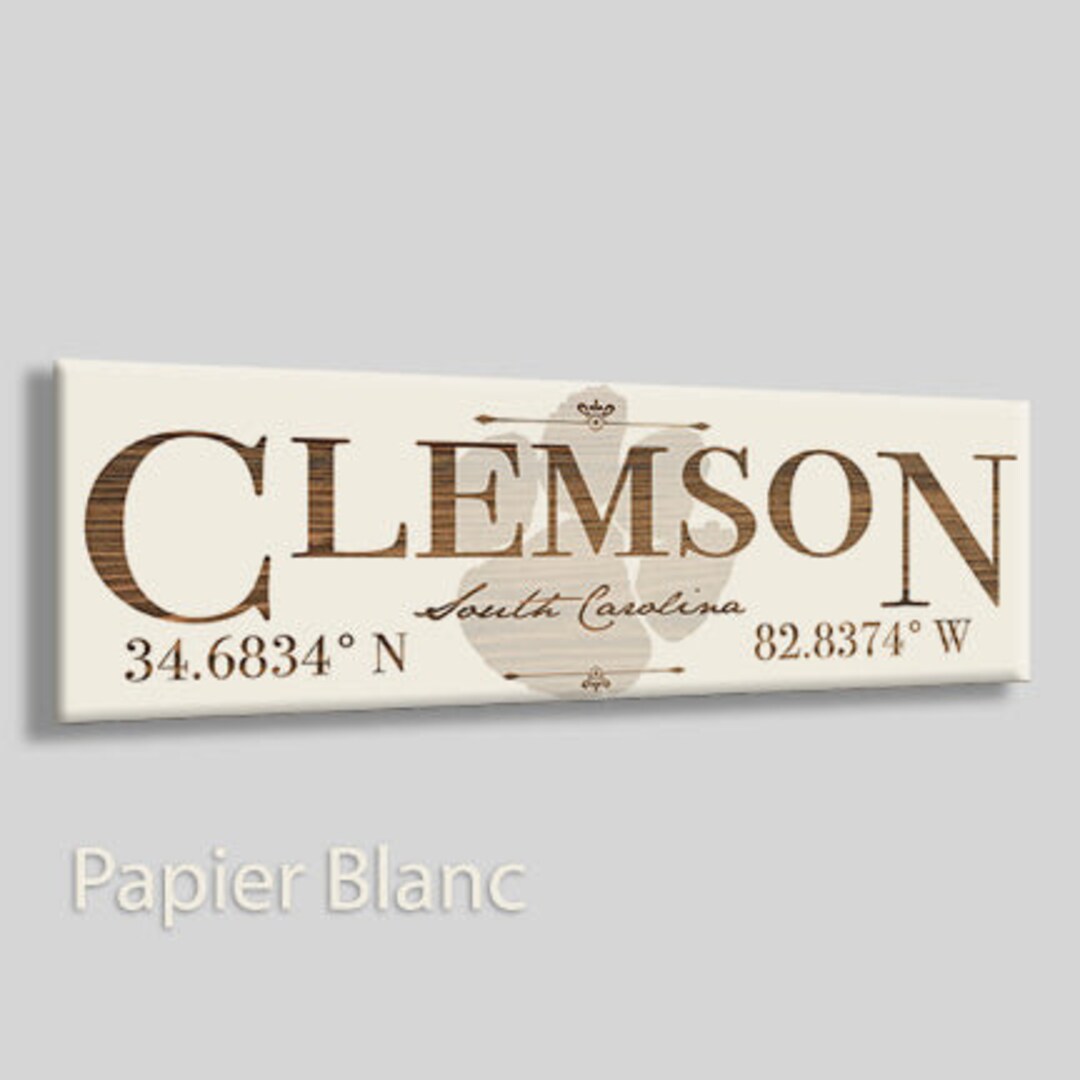 South Carolina: Clemson Stick (12"x3.75")| Wood Wall Decor | Decorative ...