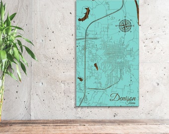 Denison Texas Map - Etsy