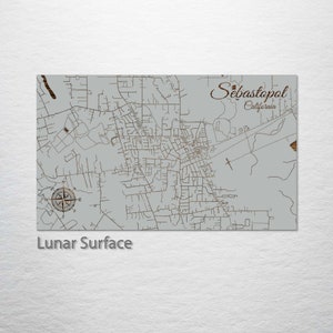 Sebastopol, California Street Map | Wood Engraved Maps, Wall Art| Wood ...
