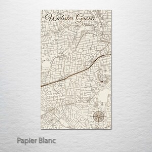 Webster Groves, Missouri Wood Engraved Street Map Art - Etsy