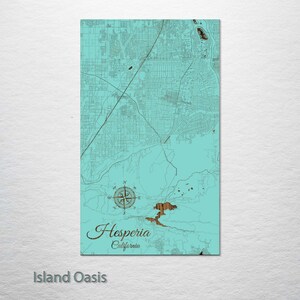 Hesperia, California Street Map | Wood Wall Art | Wood Wall Map | Wood ...