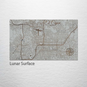 El Cajon, California Street Map | Wood Wall Art | Wood Wall Map | Wood ...