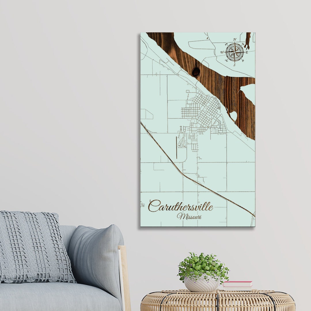 Caruthersville, Missouri Street Map | Wood Wall Decor | Home Decor ...