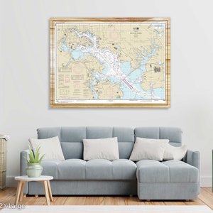 Baltimore Harbor Nautical Map (NOAA) | Nautical Chart | Coastal Wall ...