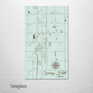 Kansas: Spring Hill Street Map| Wood Wall Decor - Etsy