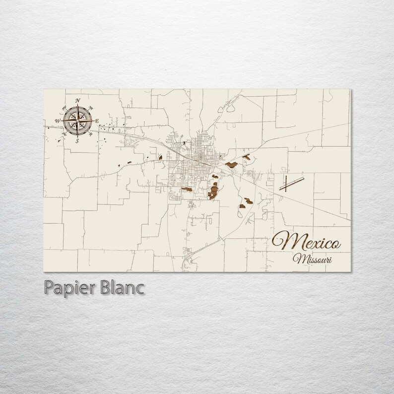 Missouri: Mexico Street Map| Wood Wall Decor - Etsy
