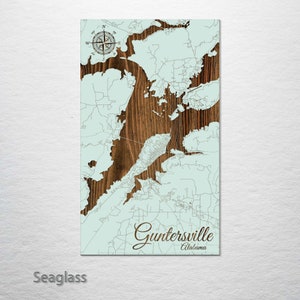 Guntersville, Alabama Street Map | Wood Engraved Maps | Wall Art| Wood ...