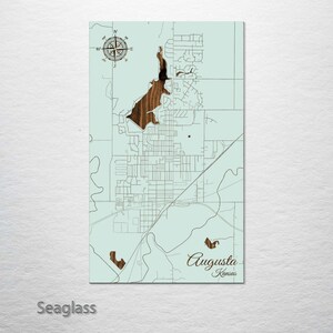 Kansas: Augusta Street Map| Wood Wall Decor - Etsy