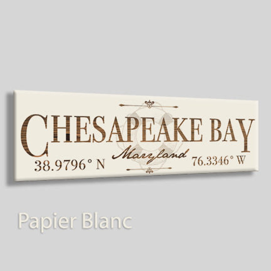 Maryland: Chesapeake Bay Stick (12"x3.75")| Wood Wall Decor ...