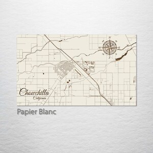 California: Chowchilla Street Map; Wood Engraved Maps, Wall Art| Wood ...