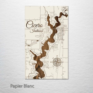 Cicero, Indiana Street Map | Wood Engraved Map | Wall Art| Wood Wall ...