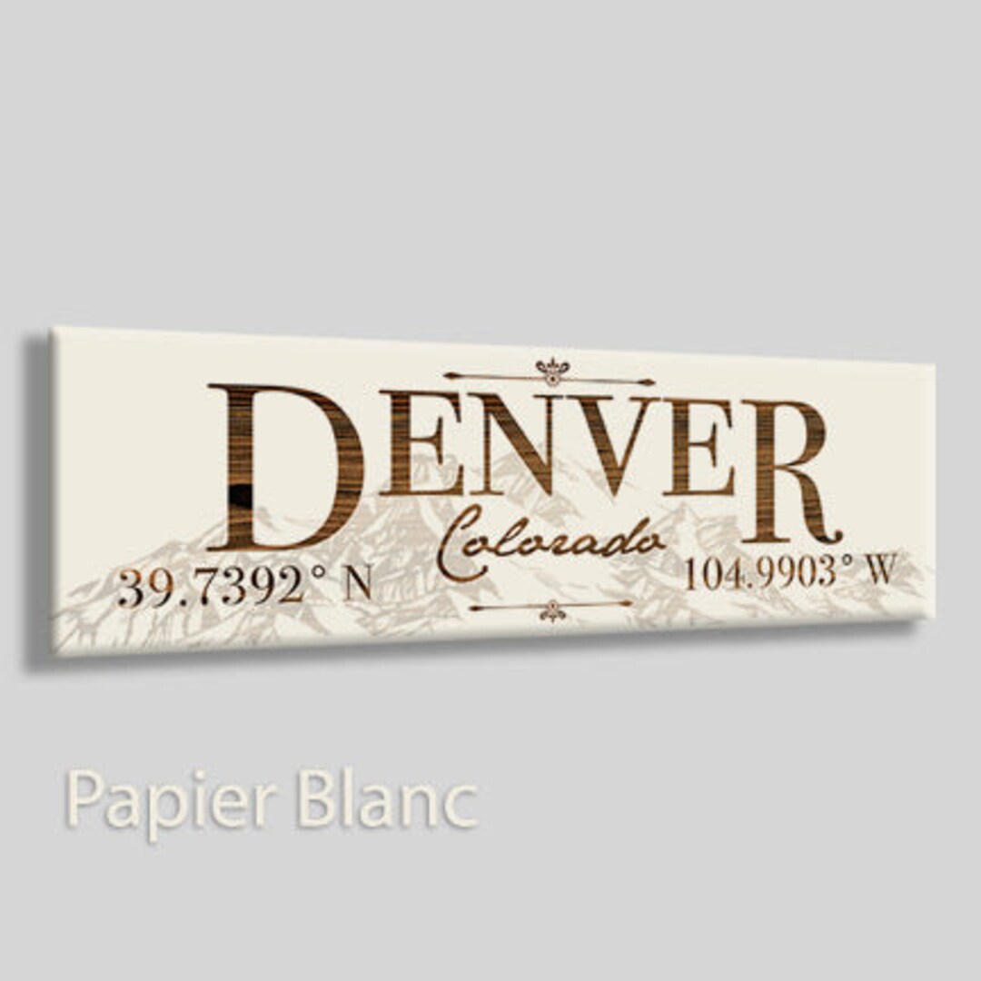Denver Colorado Wood Engraved City Plaque (12in X 3.75in) - Etsy