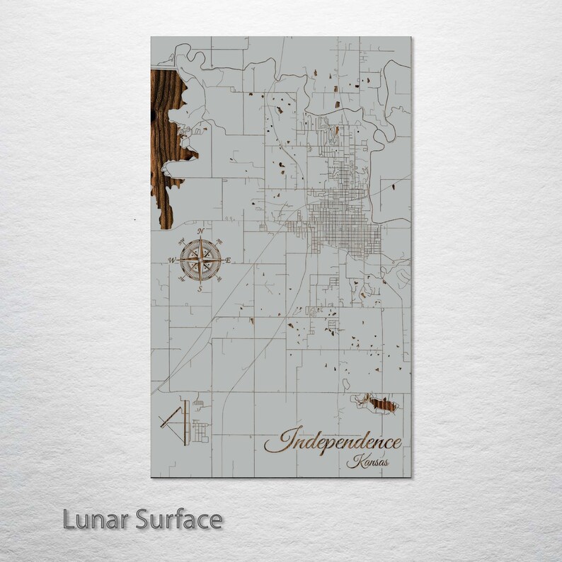 Kansas: Independence Street Map - Etsy