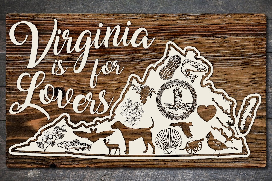 Virginia Abstract Wood Map | Wood Wall Decor | Home Decor | Wood Wall ...