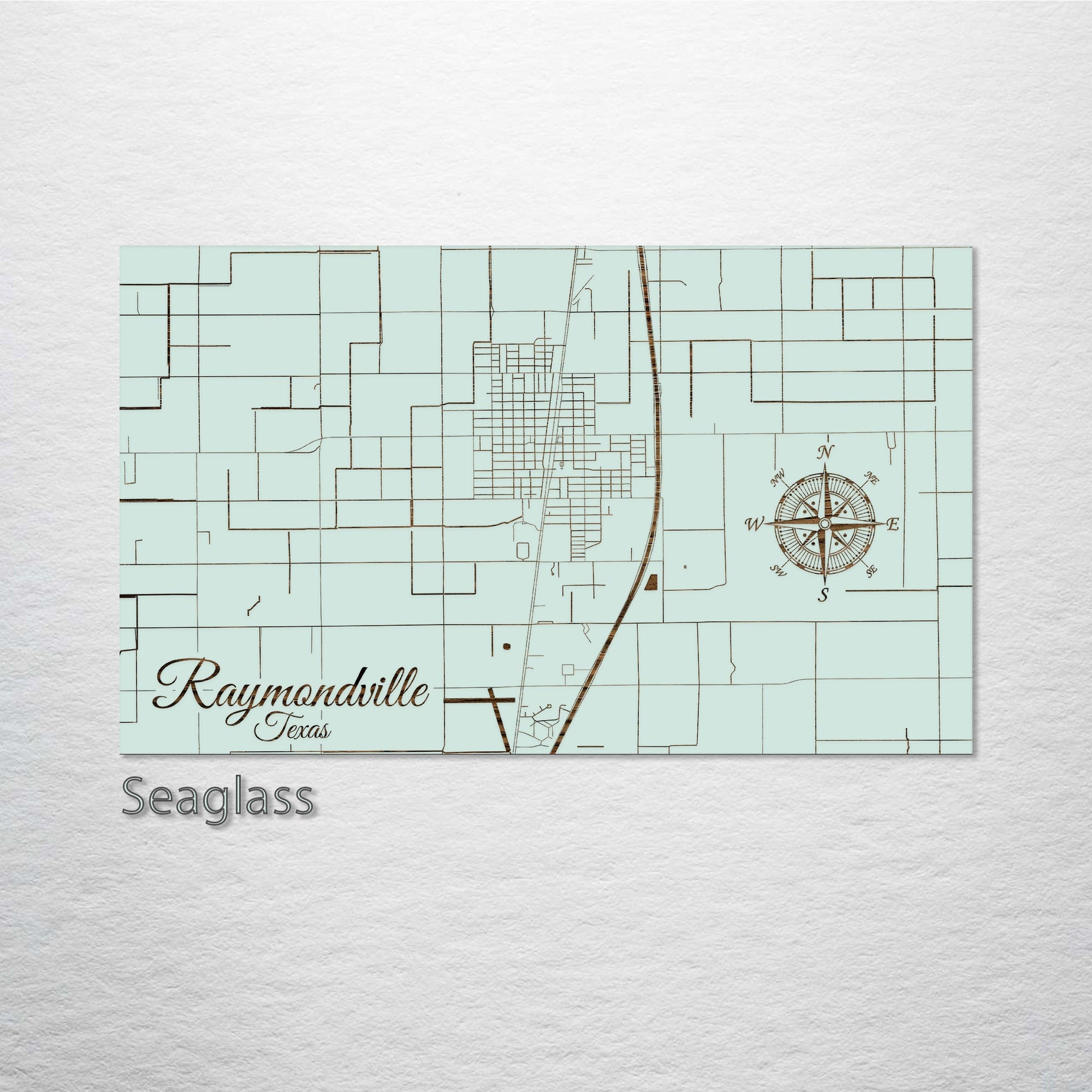 Raymondville Texas Street Map: Engraved Wood Wall Art - Etsy