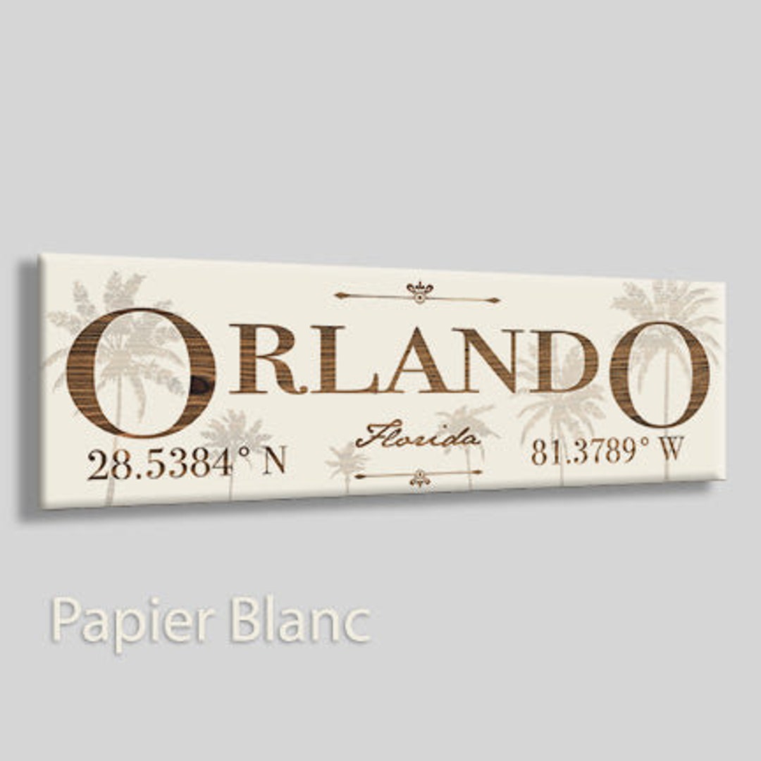 Florida: Orlando Stick (12"x3.75")| Wood Wall Decor | Decorative City ...