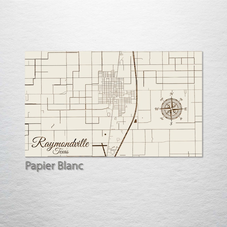 Raymondville Texas Street Map: Engraved Wood Wall Art - Etsy