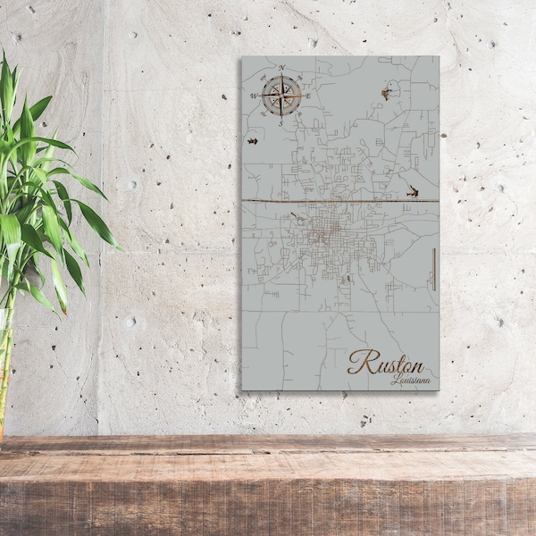 Ruston, Louisiana Map - Etsy