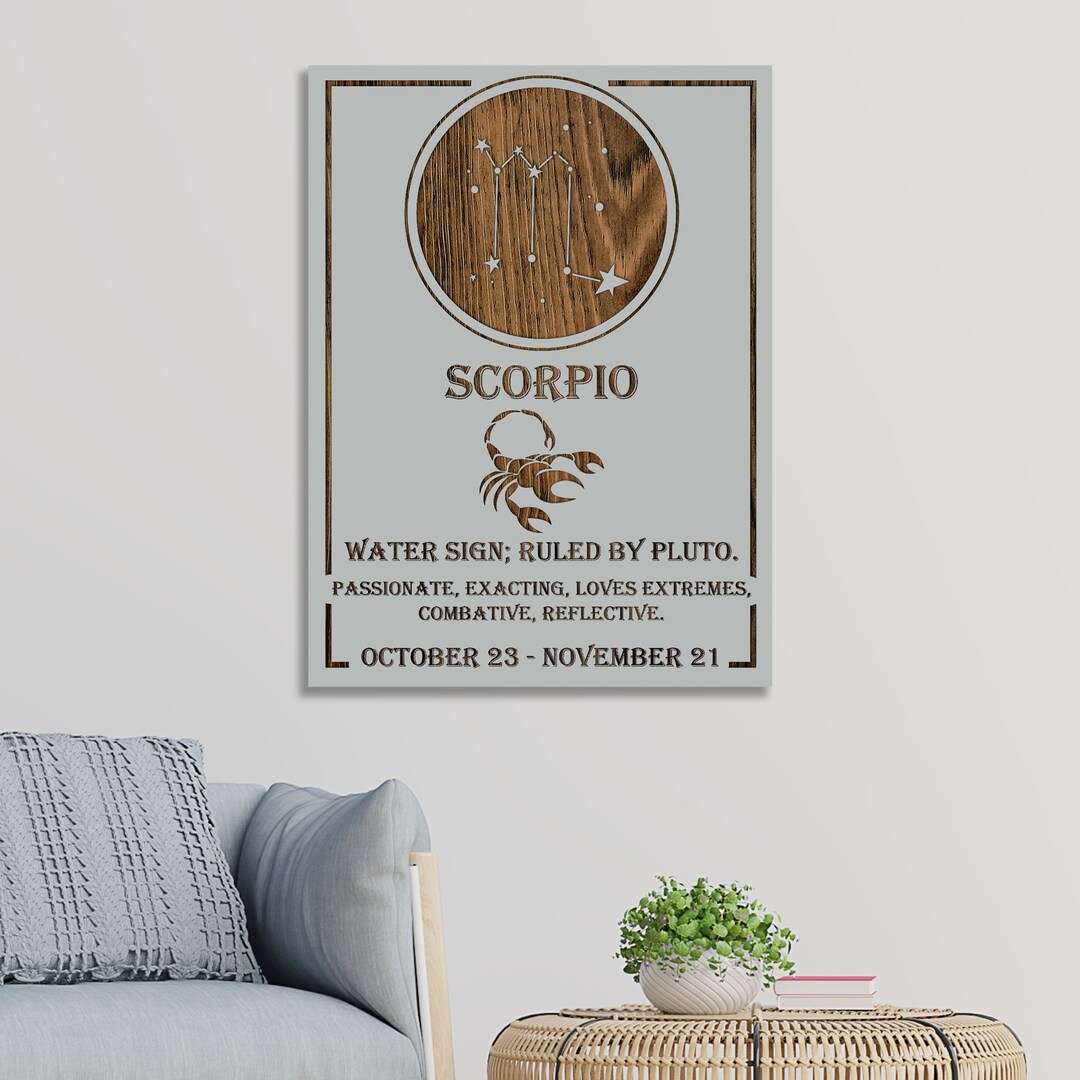 Scorpio Zodiac| Wood Wall Decor - Etsy
