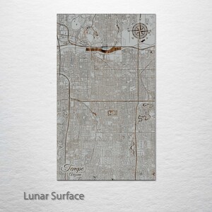 Tempe, Arizona Street Map | Wood Wall Art | Wood Wall Map | Wood ...