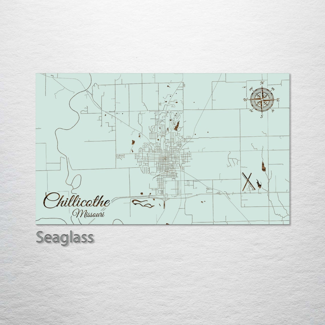 Chillicothe, Missouri Wood Engraved Street Map Art - Etsy